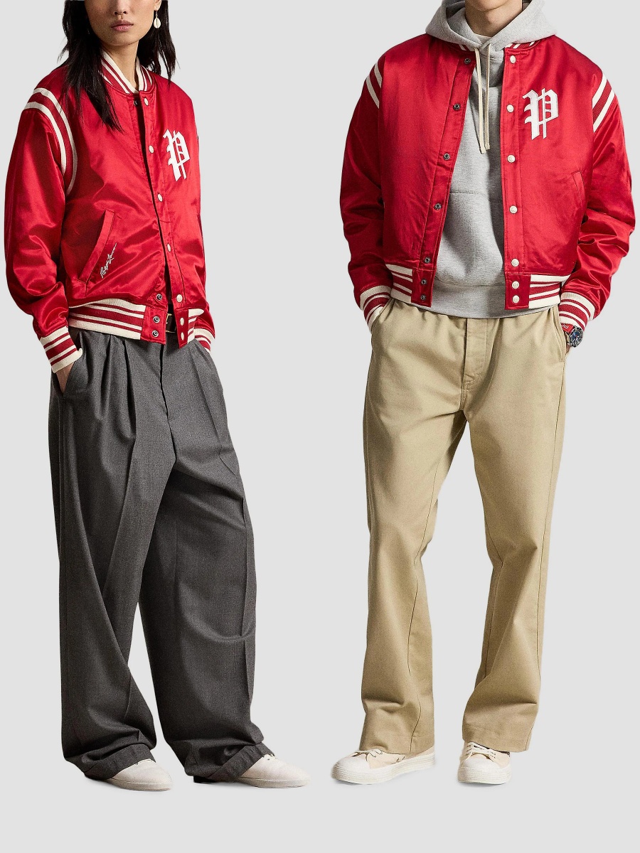 POLO RALPH LAUREN phillies satin woven bomber jacket